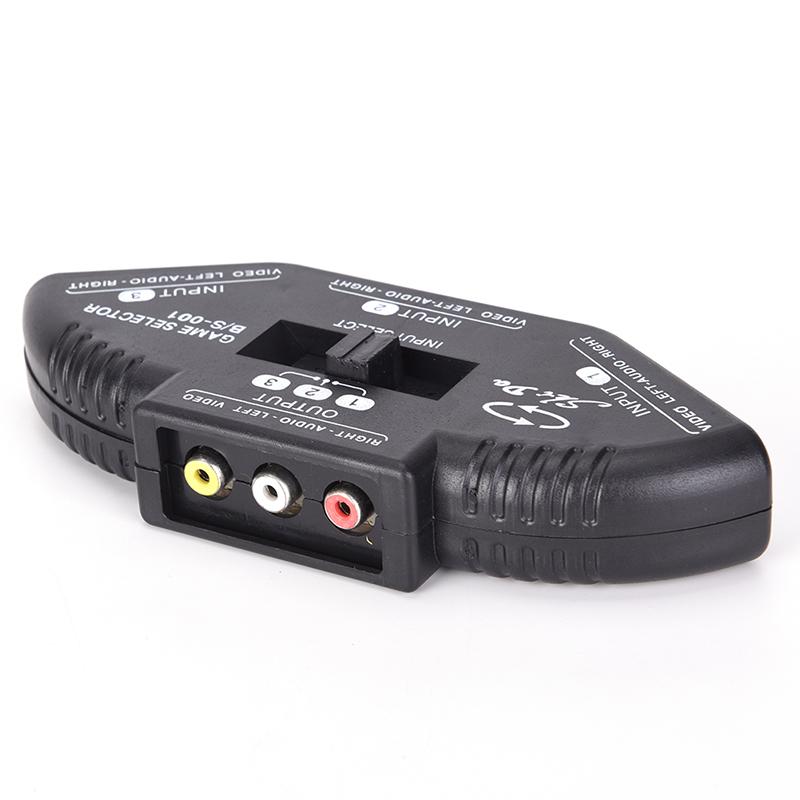 Buy 3-Way Audio Video AV RCA Switch Selector Box Composite Splitter ...