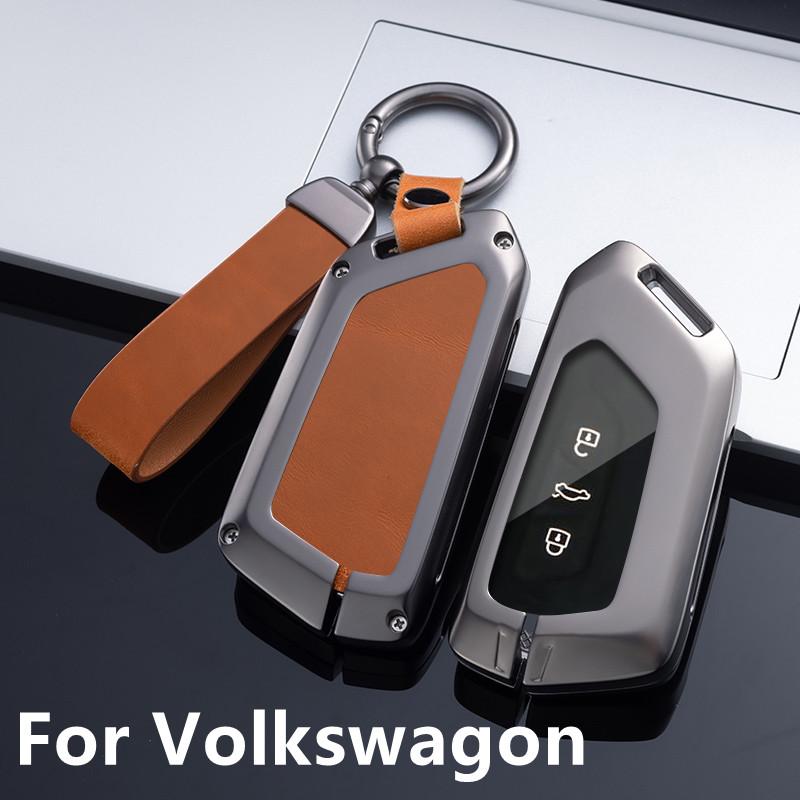 Buy Zinc Alloy Car Key Cover Key Case For Volkswagen Golf 8 Shell Skoda ...