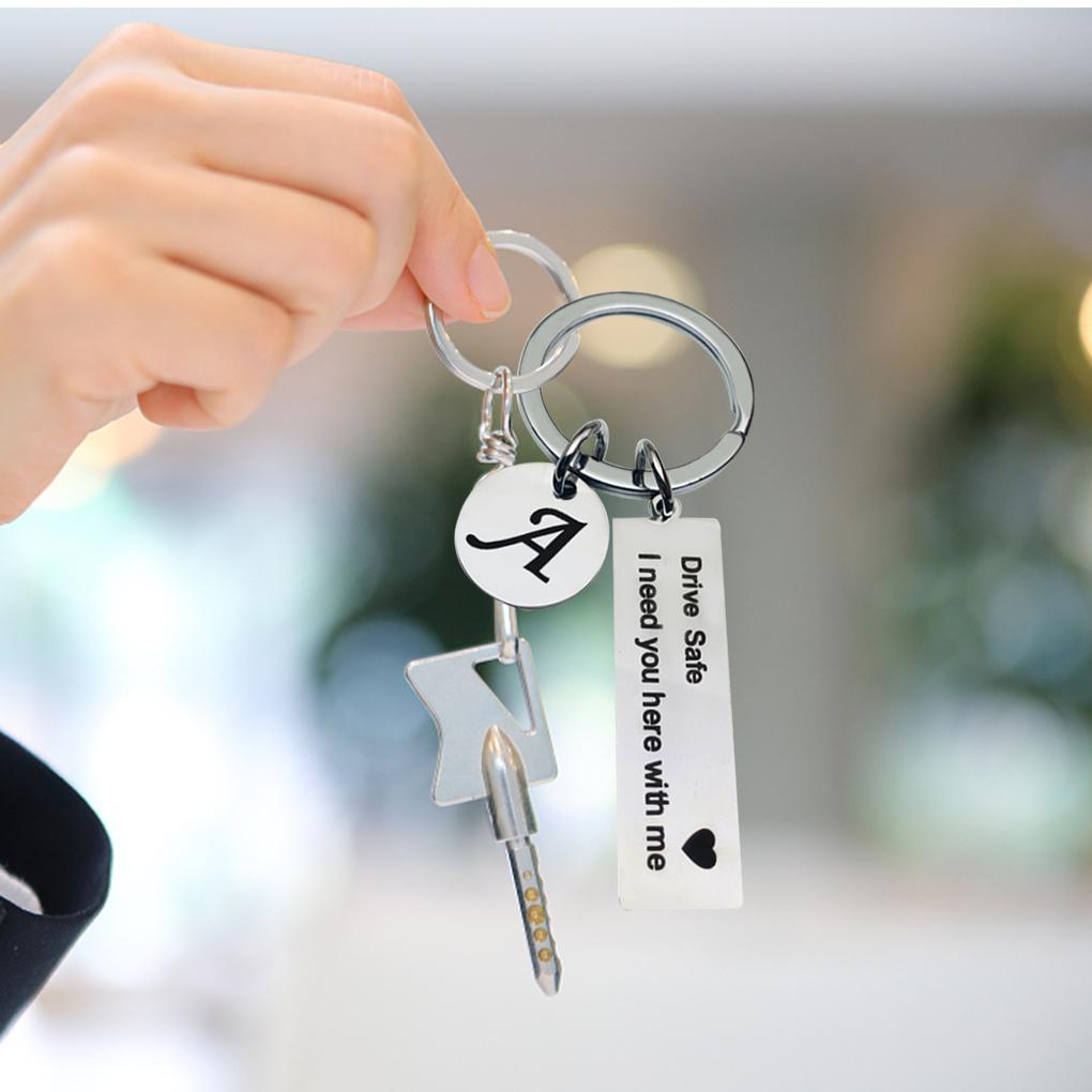 Satın alın Key Ring Rectangular Pendant Key Chain Stainless Steel ...