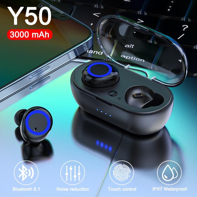 Buy Y50 TWS Bluetooth Earphone Wireless Headphones Stereo Gaming ...