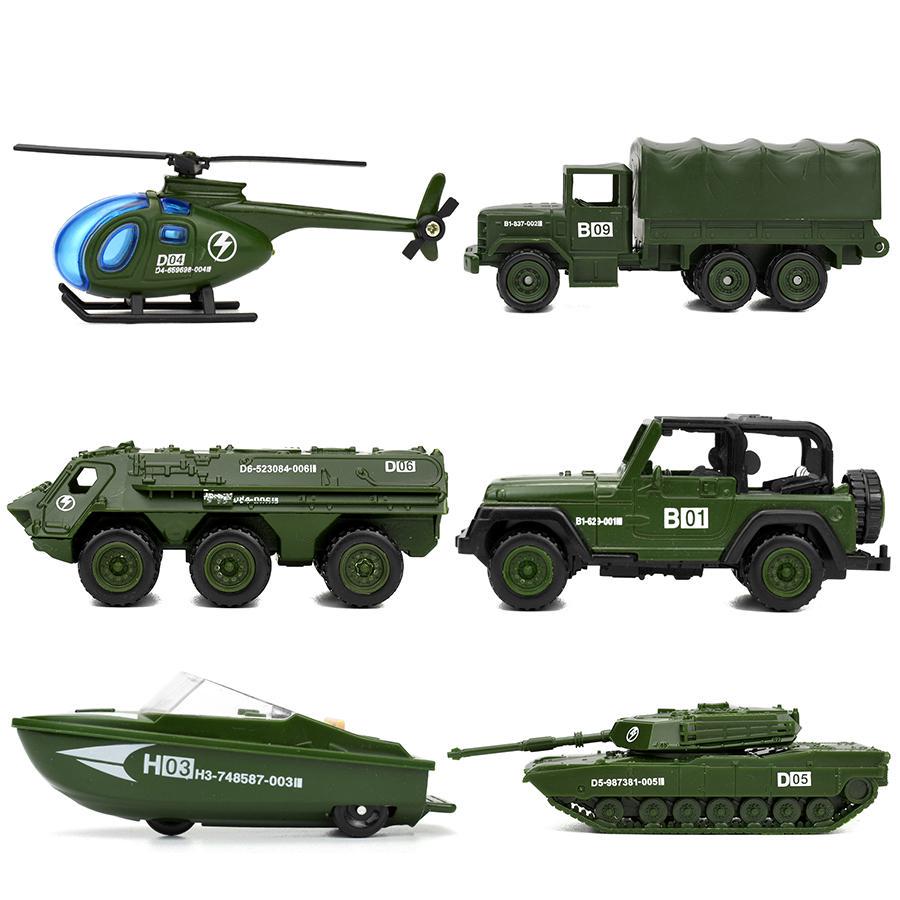 6 Kinds Diecast Mini Military Vehicles Alloy Army Tank Model Toys for ...