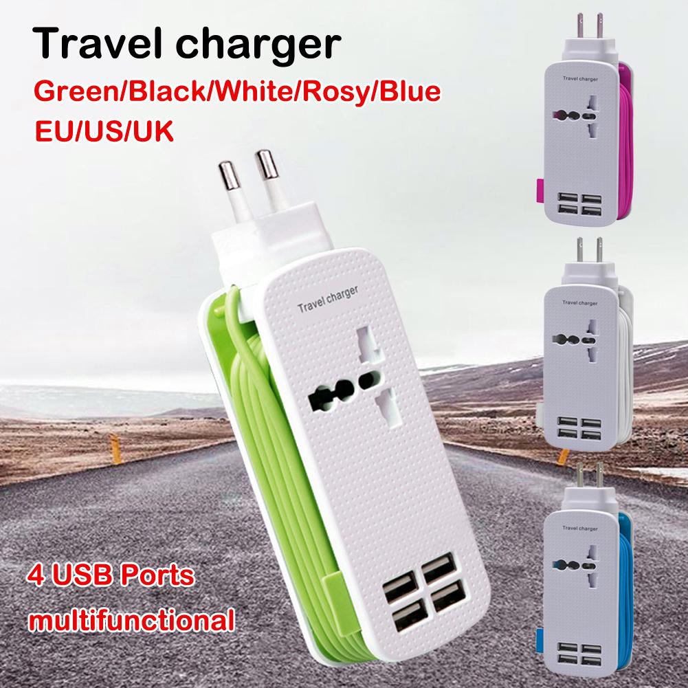 Buy 4-Ports Cabled USB Charger Dock Station Socket Travel Adapter With ...
