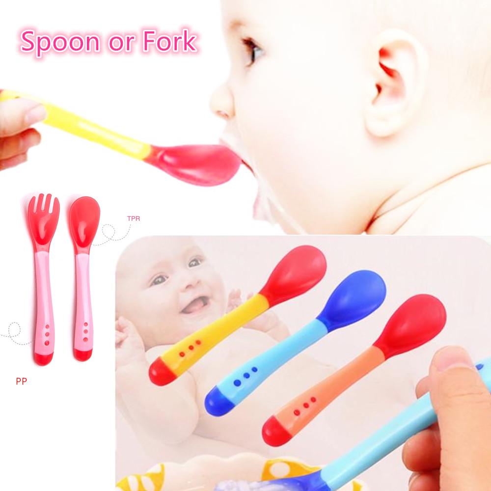 Buy Baby Eating Tool for Baby Training Feeding Spoons Temperature ...