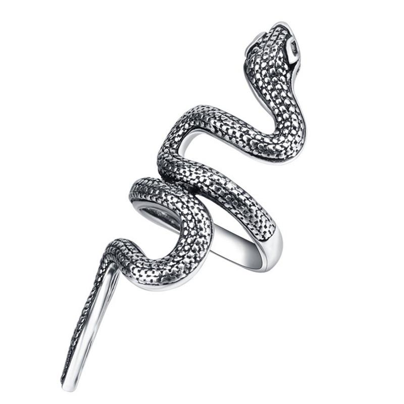 Buy Steampunk Snake Shape Finger Rings Accessories Zinc Alloy Jewelry ...