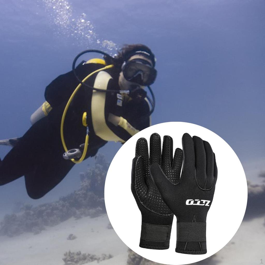Buy 3mm Neoprene Wetsuit Gloves Cold Proof Five Finger Warm Wear Resistant Scuba Diving for at ...