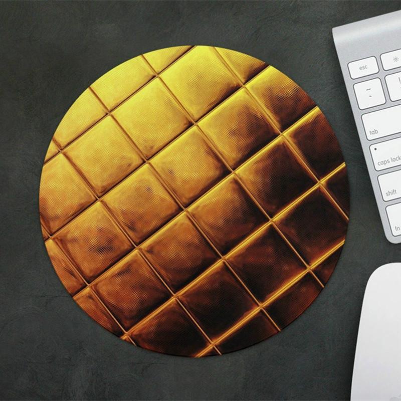 Buy Gold Mousepad Brown Mouse Pad Geometric Mouse Mat Art Mouse Pad ...
