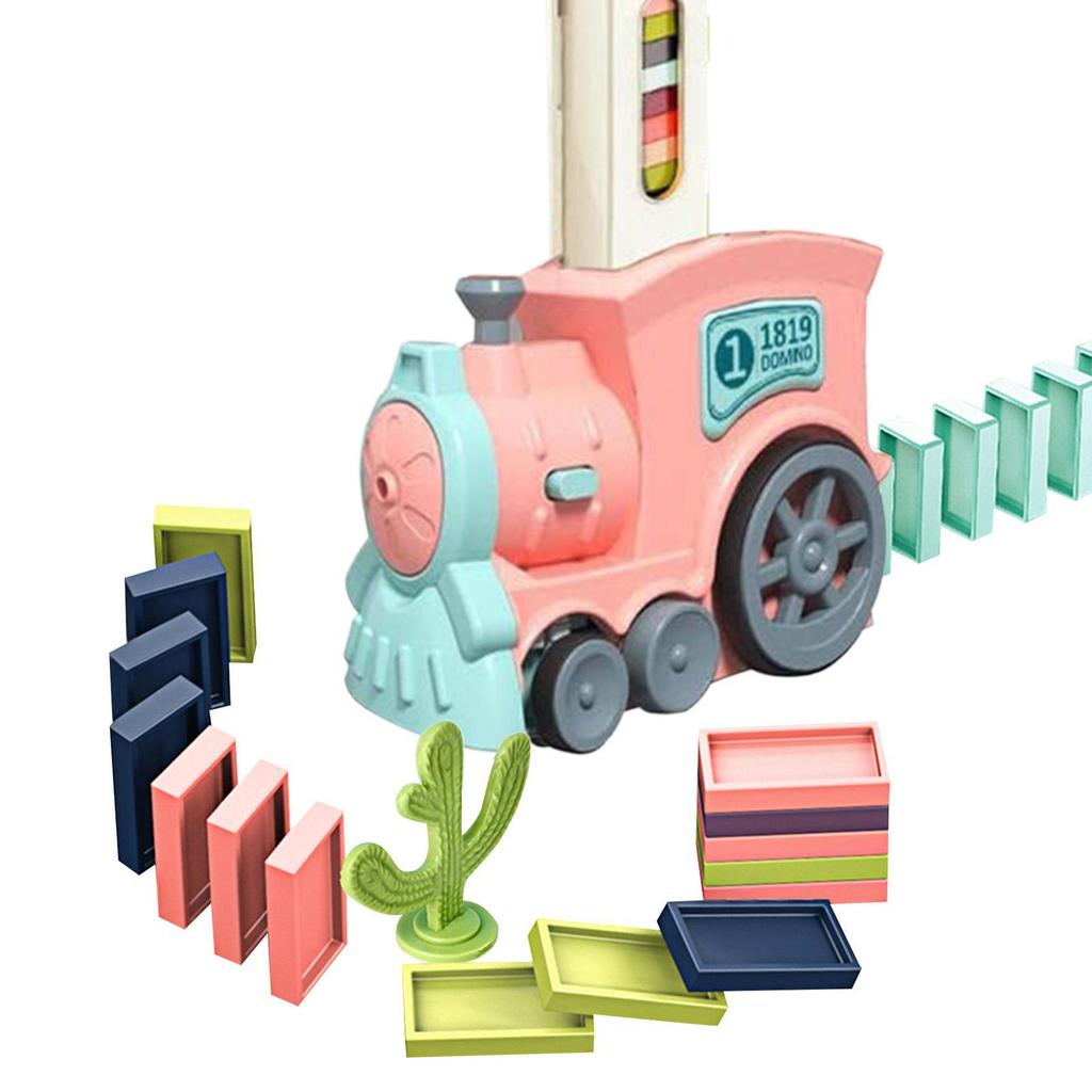 Domino Train Toy | Electric Domino Train Set For Kids | Automatic ...