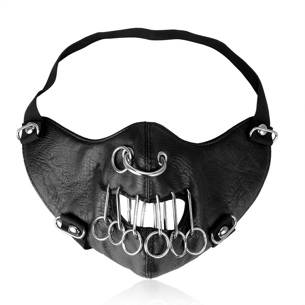 Autumo Breathable Mask Punk Rock Black Unisex Motorcycle Punk Hallowin ...