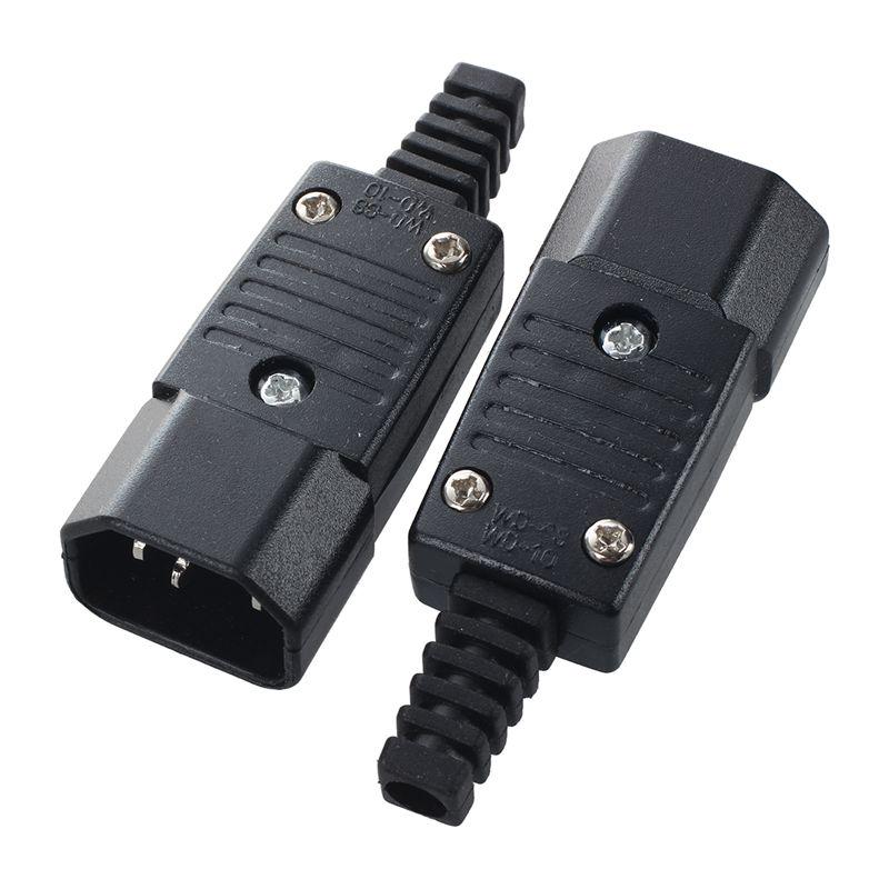 2X 5Pcs AC250V 10A Male 3 Terminals Panel Mount IEC320 C14 Power Socket ...