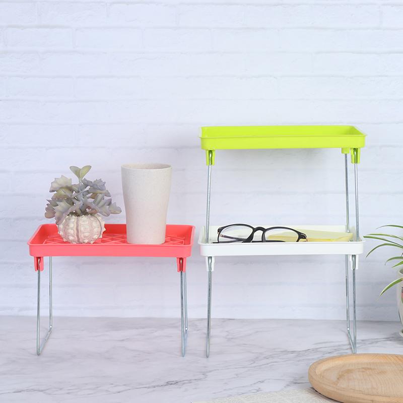 Buy Adjustable Kitchen Storage Rack Metal Cupboard Storage Shelf Non ...