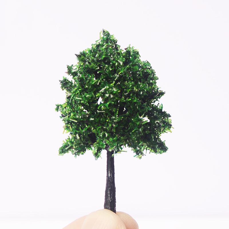 6pcs Mixed Size Artificial Miniature Tree Building Sand Table Landscape ...