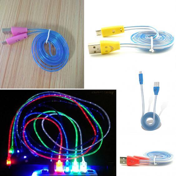 Buy Light-Up LED USB Data Sync Charger Cable Charging Cord for Android ...