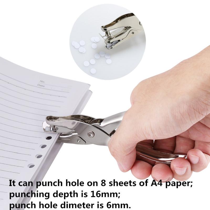 Buy Round Single Hole Puncher Full Metal Grip Clipper Ticket Mark ...