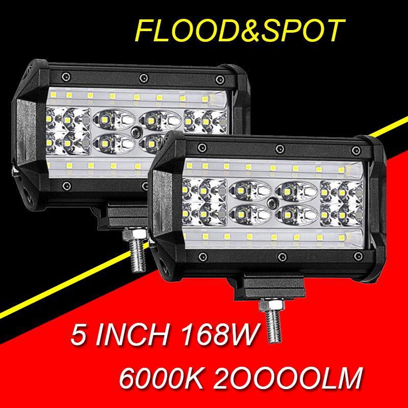 168W 5inch LED Work Light Led Bar LED Spot Light & Flood Lights Offroad ...