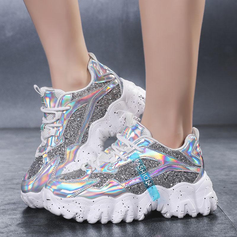 Buy Women Casual Designer Dad Shoes 2020 Fashion Breathable Chunky ...