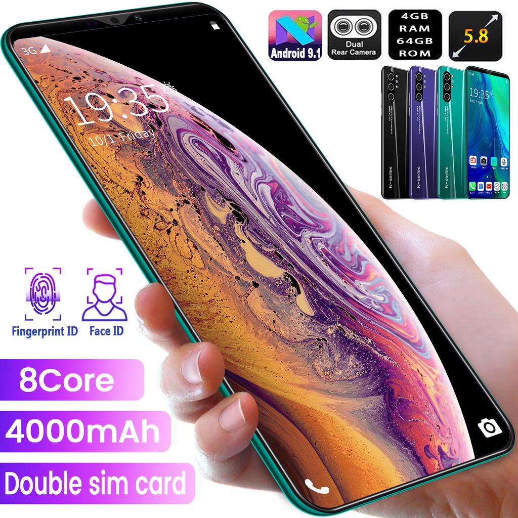 5.8 Inch/5.0 Inch Full Screen Handphones 4GB RAM 64GB ROM Smartphone ...
