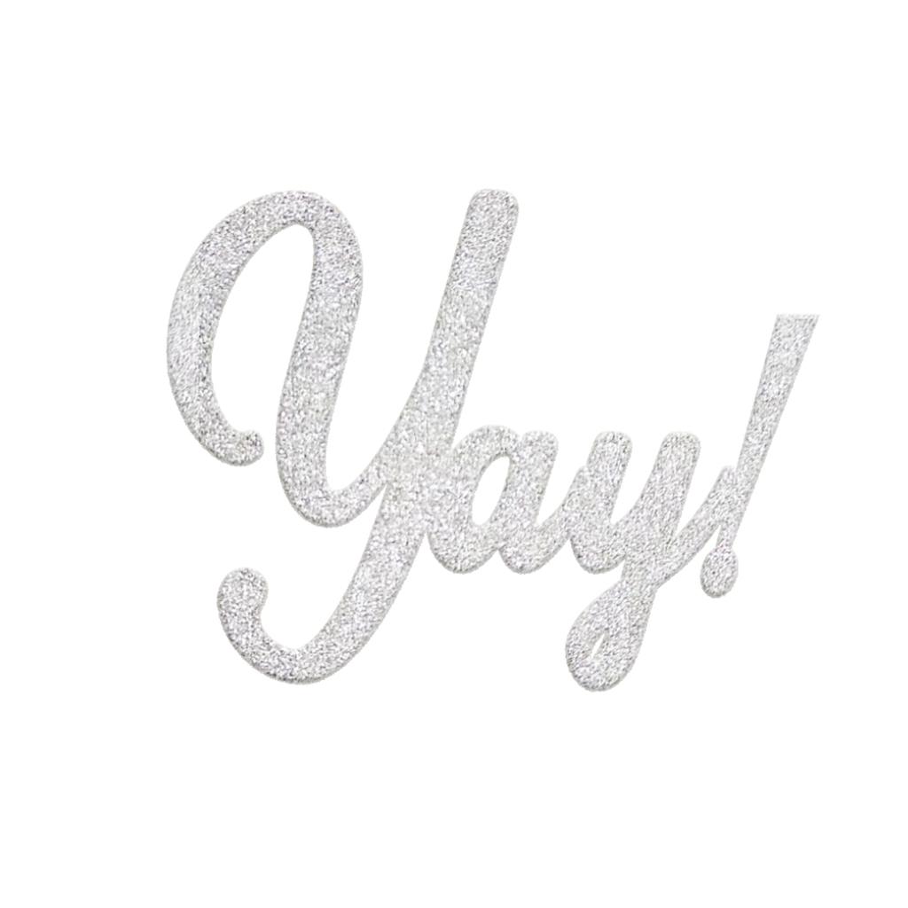 Yay Letters Cakes Toppers Grad Party Decor Centerpiece Sticks Silver ...