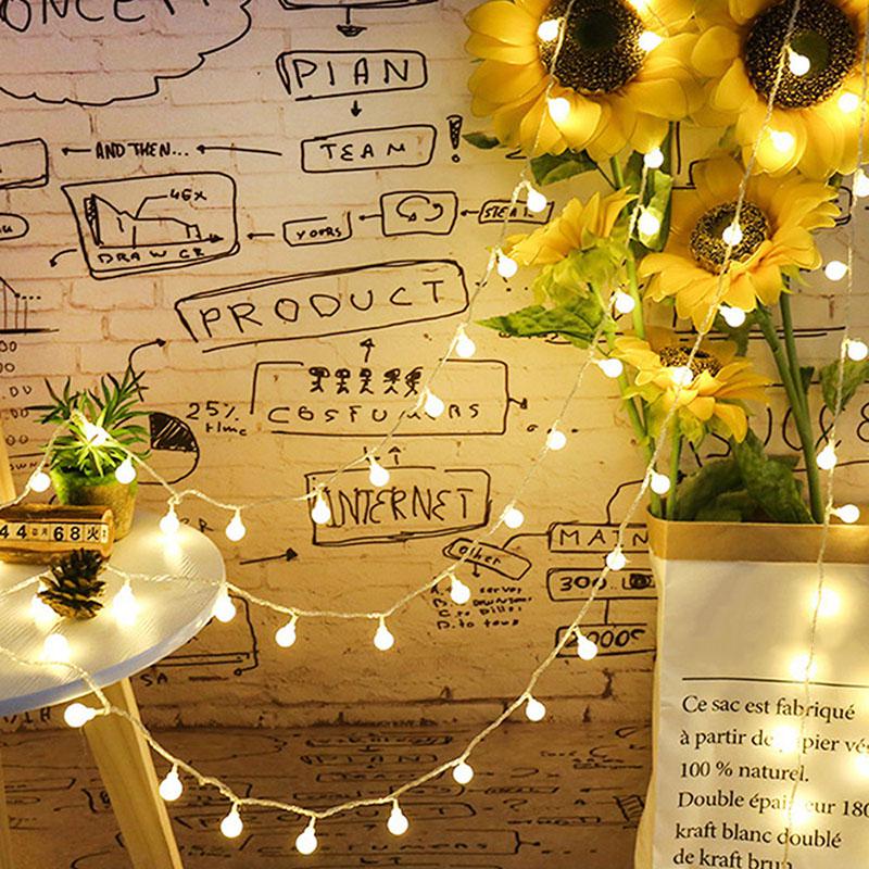 Buy White Ball Shape Light Bulb String 20-LED USB Powered Home ...
