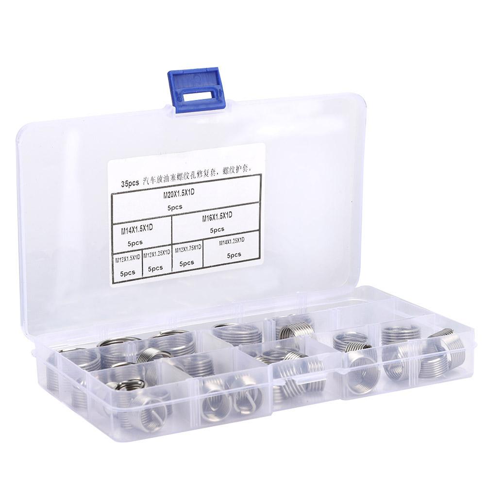 Buy 35pcs Car Drain Plug Thread Repair Insert Kit M12 M14 M16 M20 at ...