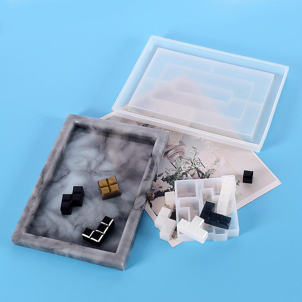 Mayitr DIY Craft Crystal Epoxy Resin Mold Tetris Puzzle Game Making ...