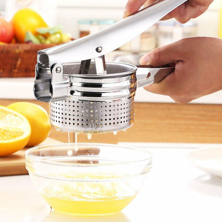 Buy Free Time Stainless Steel Juicer Mashed Potato Masher Manual Juicer ...