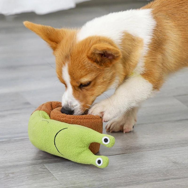 Buy Magic Snail Pet Plush Toys Sniff IQ Educational Supplies Molar ...