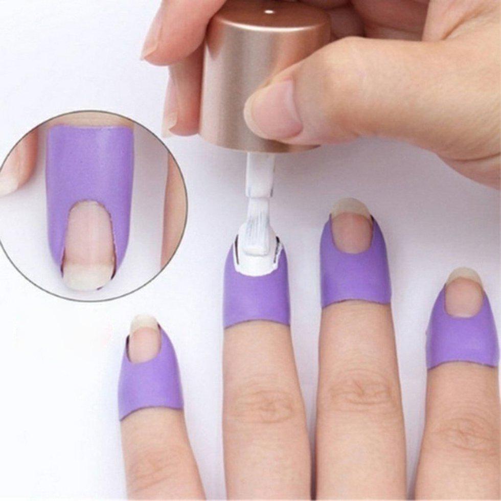 FFR U-Shaped Nail Anti-Overflow Stickers Green Paper Anti-Overflow ...