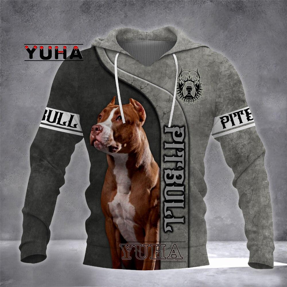 Cheap Pitbull Animal Dog Men 'S Hoodie 3d Gulf Print Men 'S Autumn ...