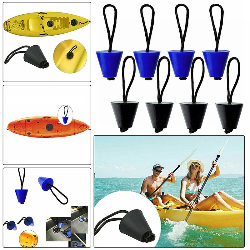 4Pcs Rubber Bungs Drain Holes Plugs Universal Kayak Canoe Boat Scupper ...