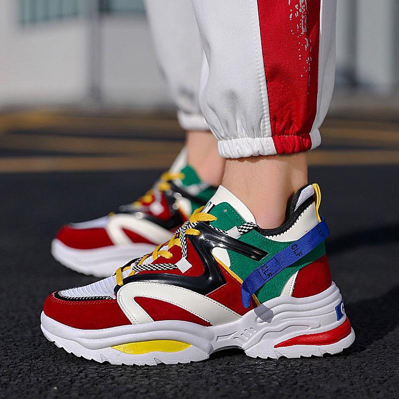 Buy Men Sneakers Outdoor Sport Clunky Shoes Athletic Sneakers Wear ...