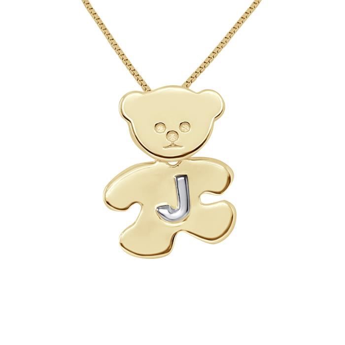 Buy LÉA & ARTHUR - Pattern Children's Pendant (BEAR CUB) Yellow Gold ...