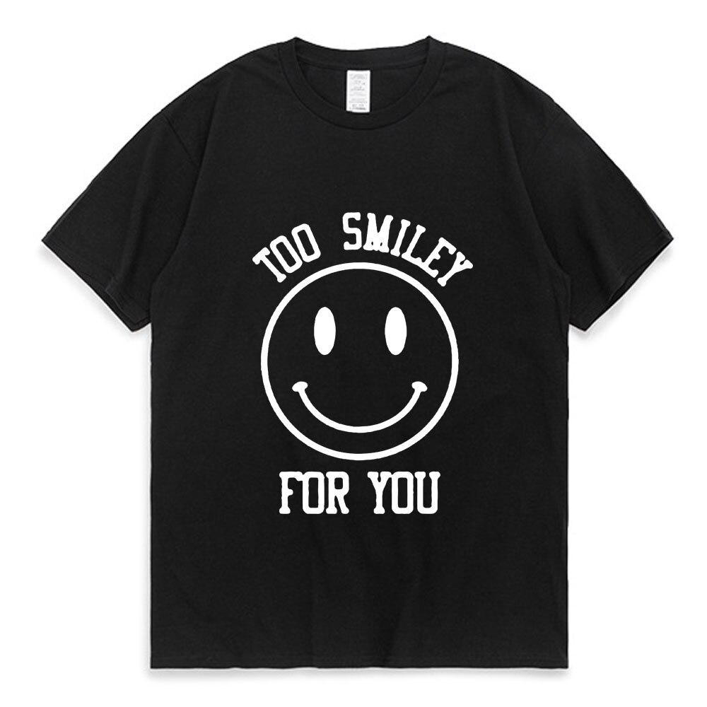 💰Comprar 90S T Shirt Women Men Too Smiley For You Harajuku T-Shirt Net ...