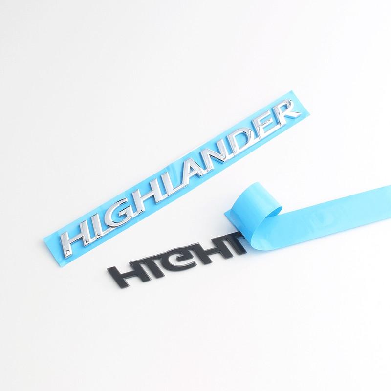 Buy Toyota Highlander HIGHLANDER English Letter for Camry Vios Corolla ...