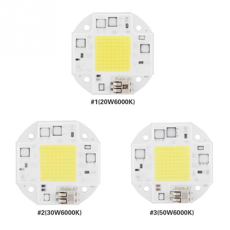Buy 6000K 20/30/50W AC 100-260V COB Light Source Chip for Streetlight ...