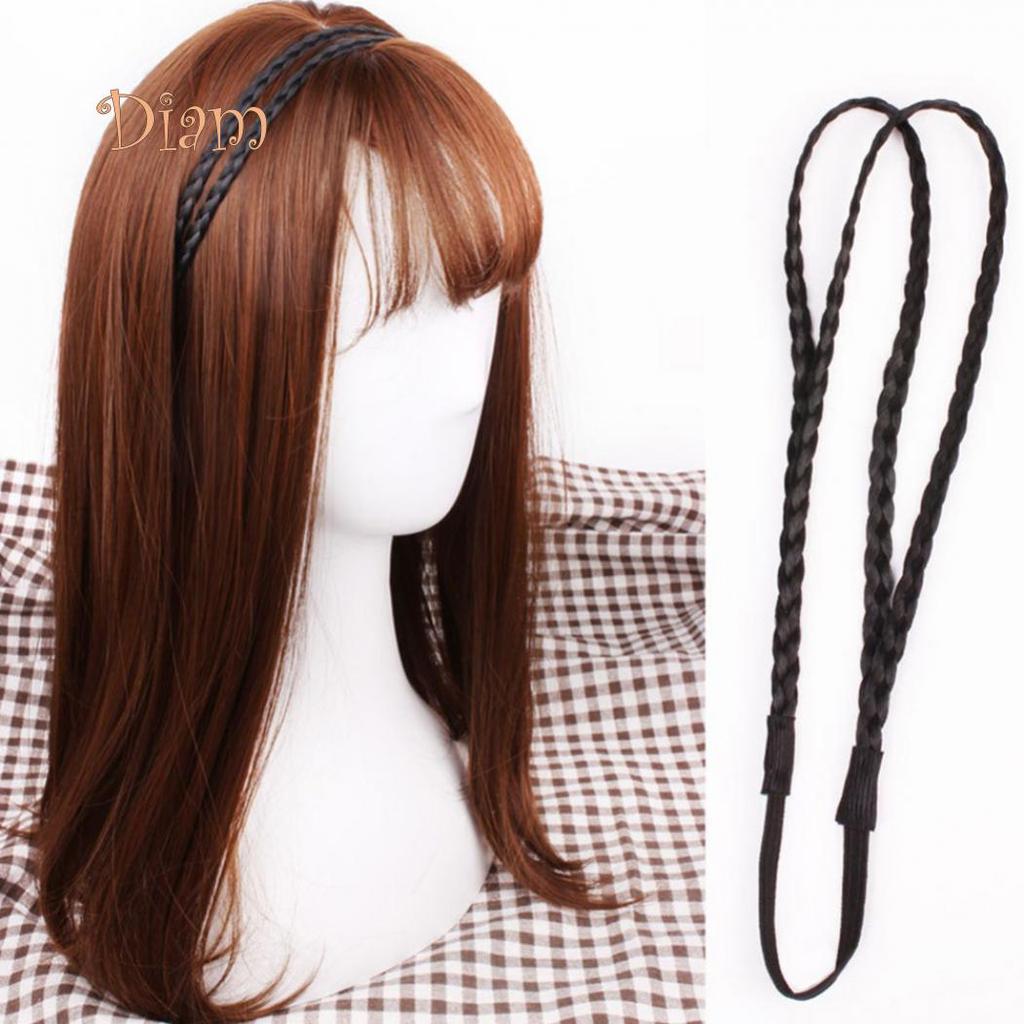 Buy PB Fashion Women 2 Layer Braided Plaited Elastic Cord Headband ...
