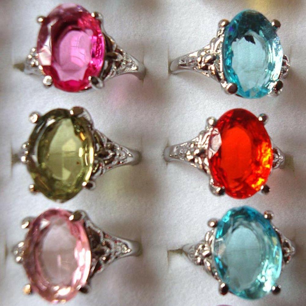 Cheap 30pcs Lots Mixed Crystal Rings Natural Stone rings | Joom
