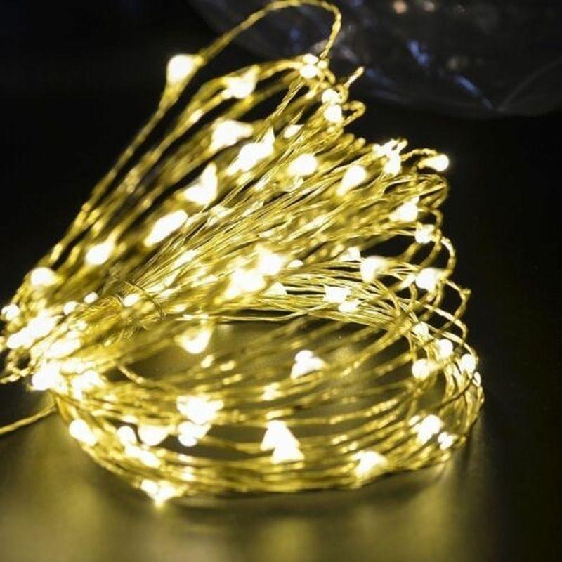 Buy 20/30/50/100 LED String Copper Wire Fairy Lights Battery Powered ...