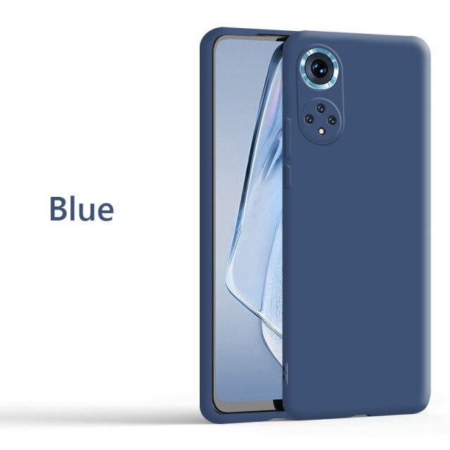 Buy For Huawei Honor 50 Case Square Liquid Silicone Soft Matte Camera ...