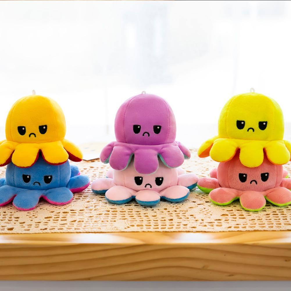 Cheap Reversible Cute Octopus Keychain Plush Cartoon Double for Gift ...