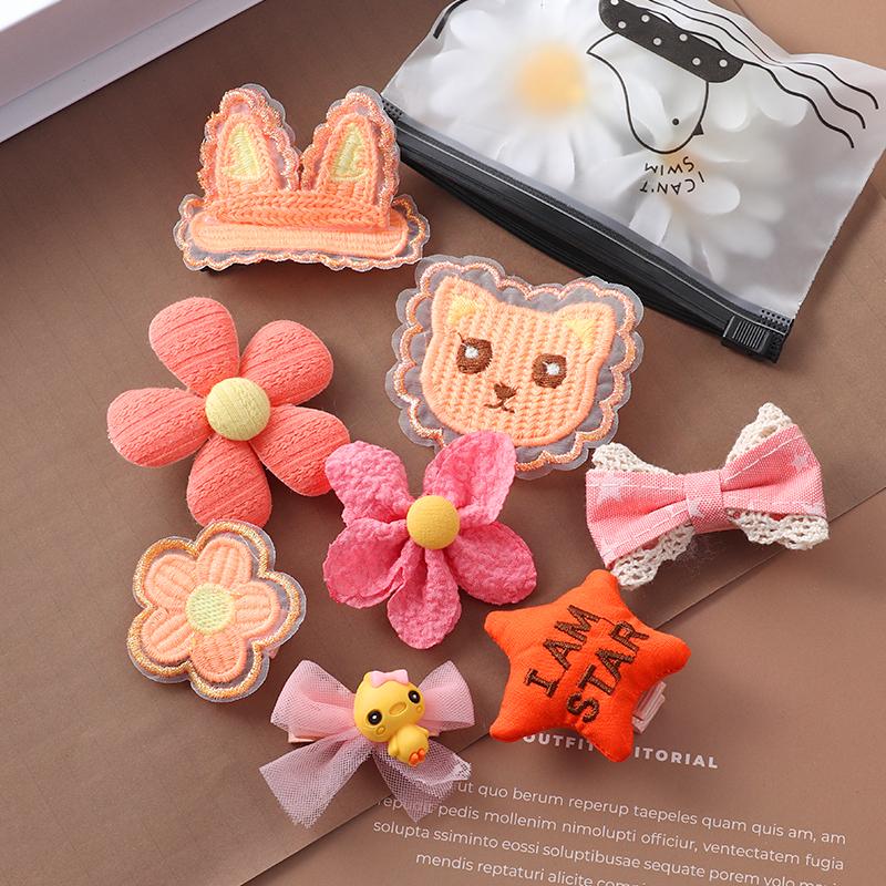 Buy 1Set Cute Cartoon Barrettes Children Fruits Bow Hairpins Girls ...