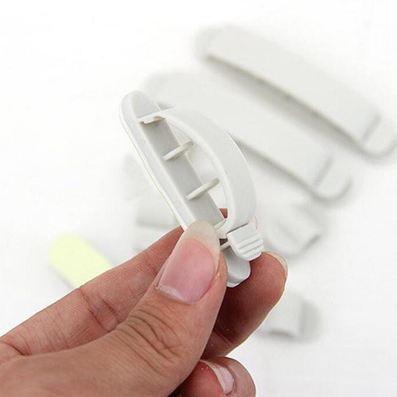 Buy 10pcs/1Rack Adhesive Household Cable Holder Storage Rack Electrical ...