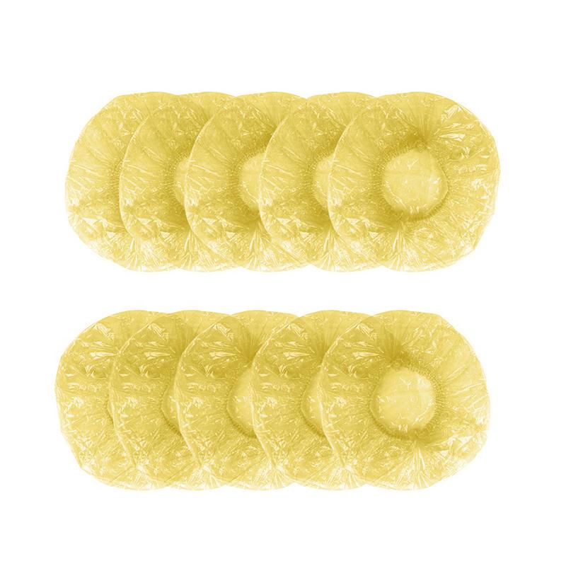 Buy 100Pcs Plastic Hair Caps Bath Caps Disposable Cap Clear Shower ...