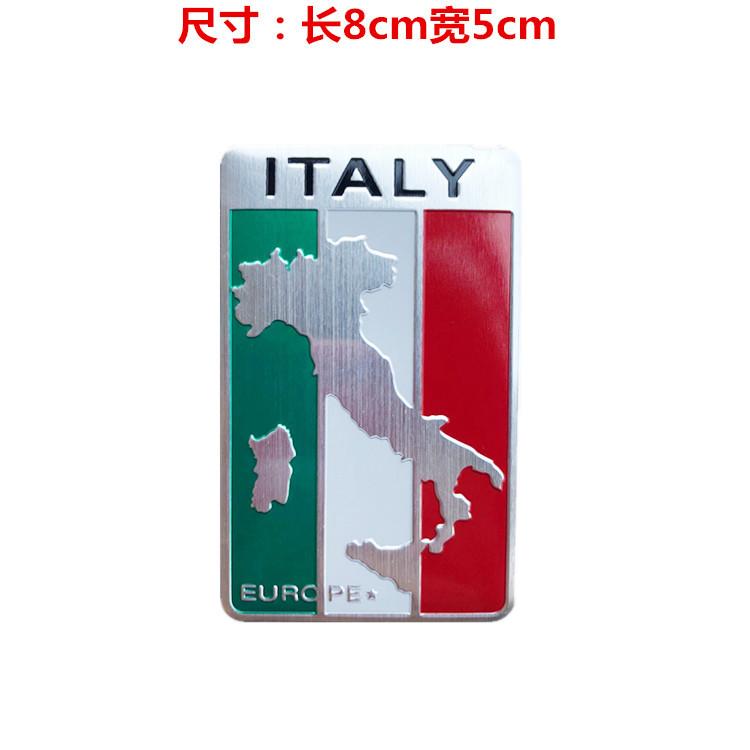 Buy 4pcs It FLAG Emblem Car Stickers Aluminum Italy National Flag Badge ...