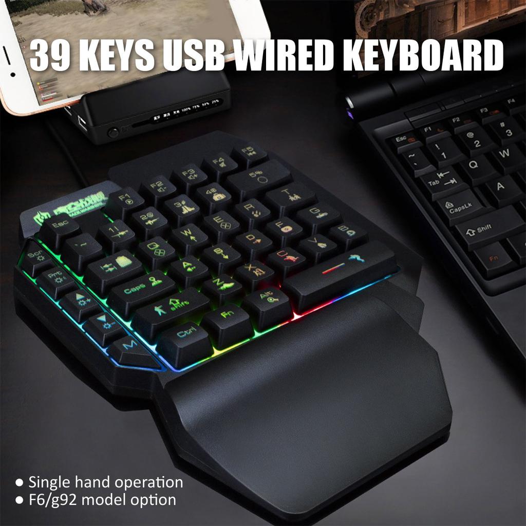 Buy 39 Keys Single Hand Gaming Keyboard Mechanical Keypad Backlit For ...