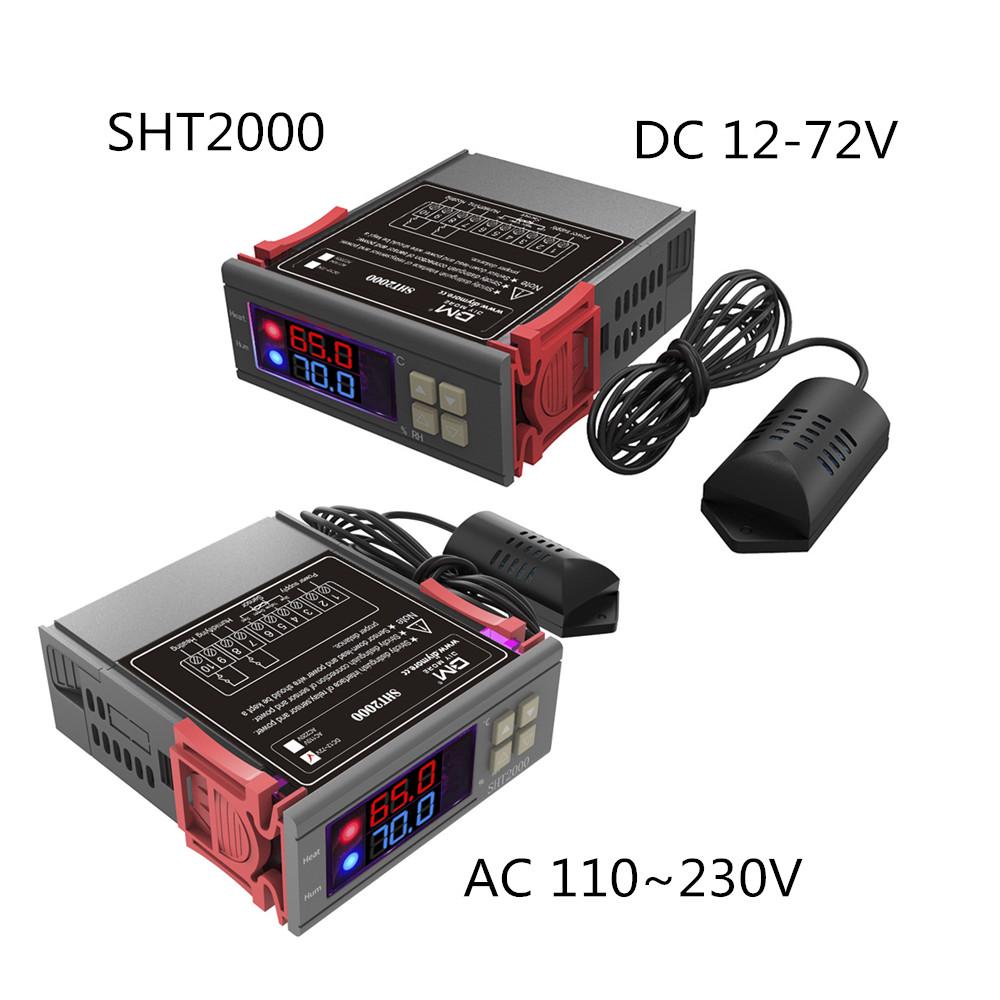 Buy DC 12-72V/AC 110 -230V 10A SHT2000 LED Digital Thermometer ...