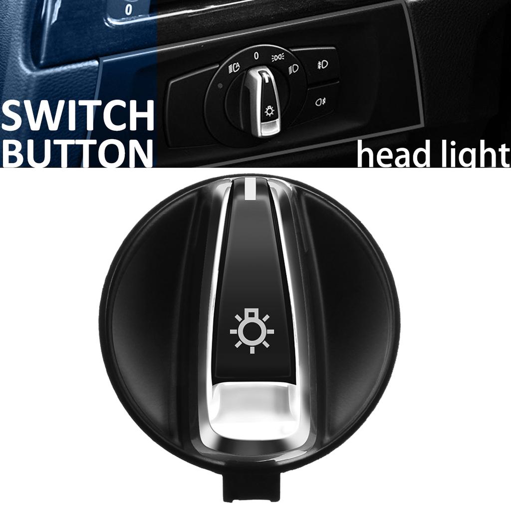 Buy Auto Head Light Switch Button Knobs Buttons Chrome Upgrade Kit For ...