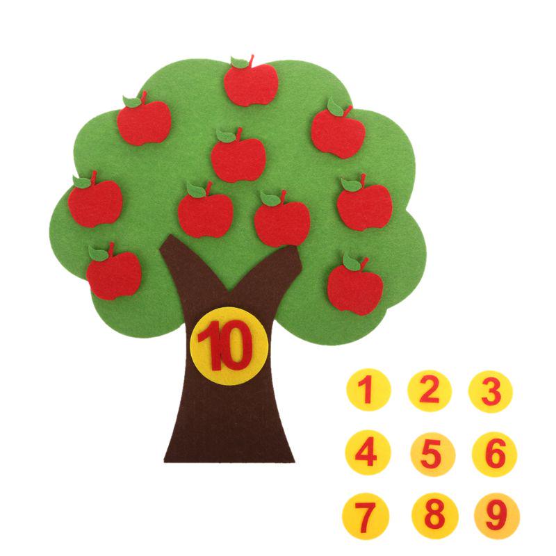 Buy Apple Tree Match Toy Montessori Educational Toy Number Puzzle Toy ...