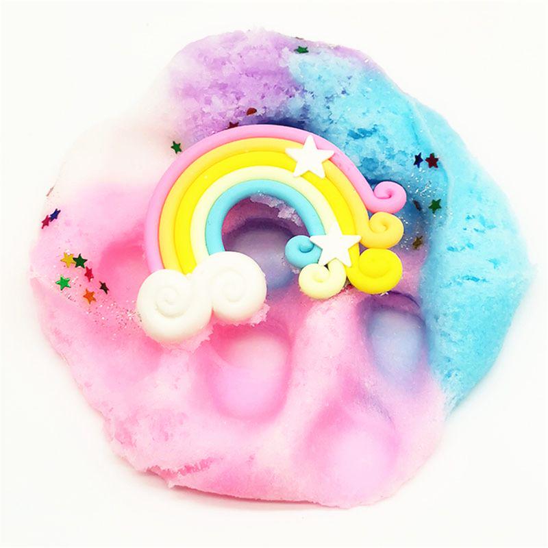 Buy Rainbow Wire Drawing Mud Slime Snow Mud Thousand Silk Slime Slime ...