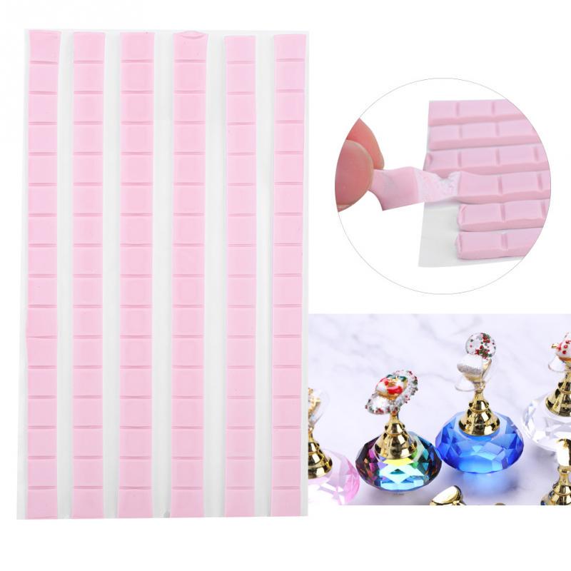 Reusable Nail Art Clay False Nail Tips Adhesive Manicure Tool Pink ...