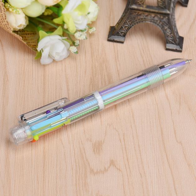 Buy Colorful Ball Pen 6 In 1 Multicolor Retractable Click Ballpoint Pen ...